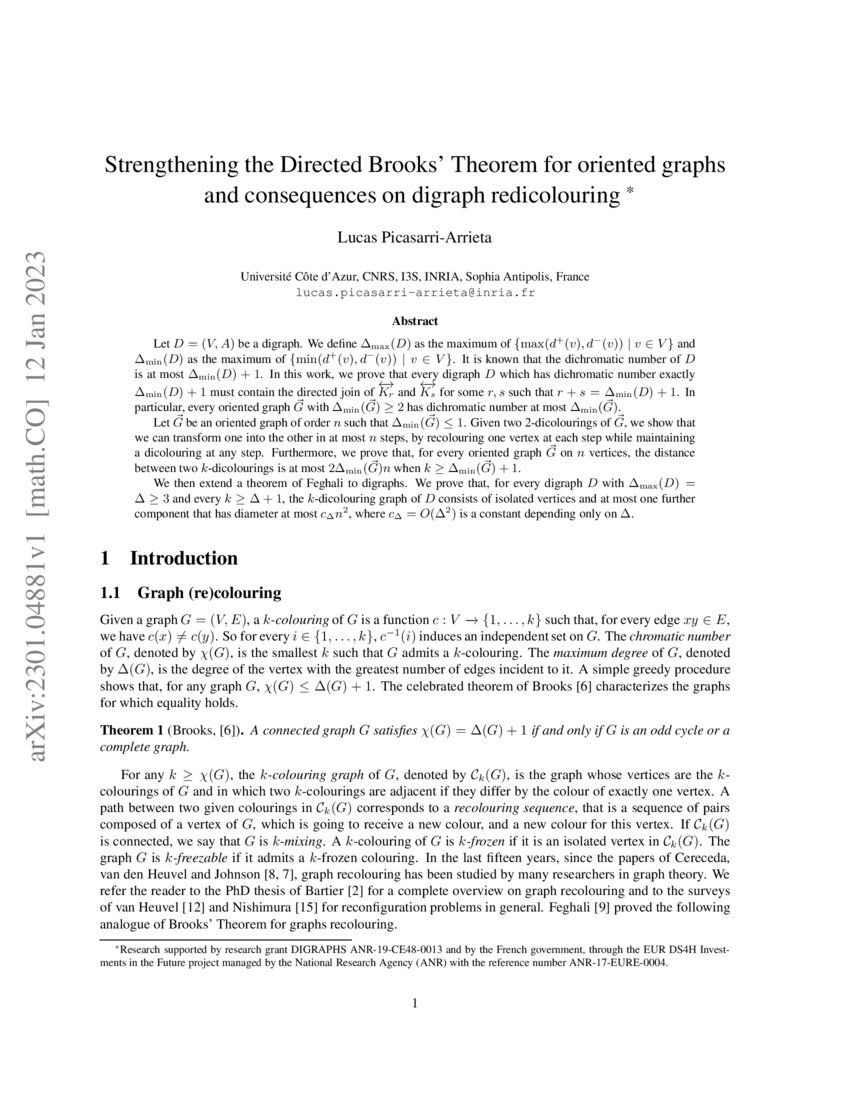 Strengthening the Directed Brooks' Theorem for oriented graphs and ...