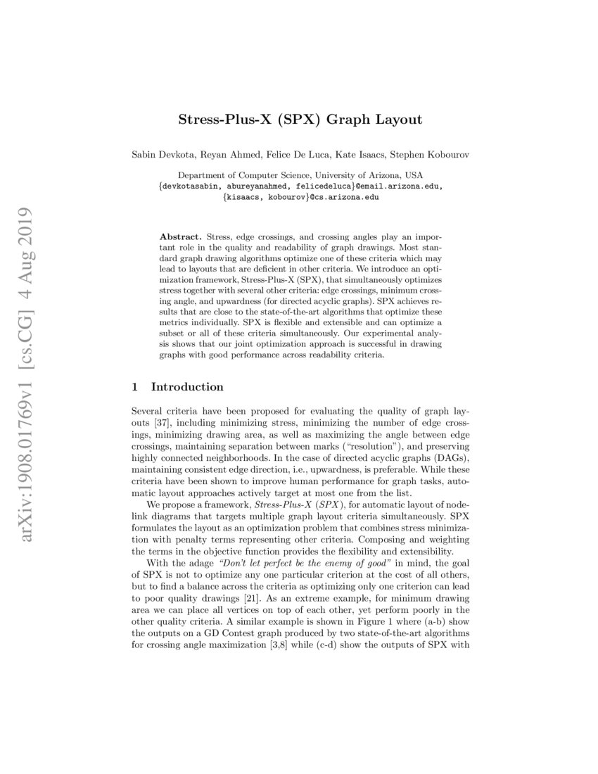 Stress-Plus-X (SPX) Graph Layout | DeepAI