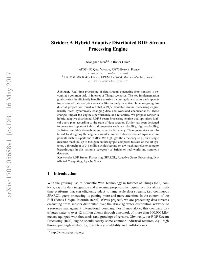 Strider: A Hybrid Adaptive Distributed RDF Stream Processing Engine ...