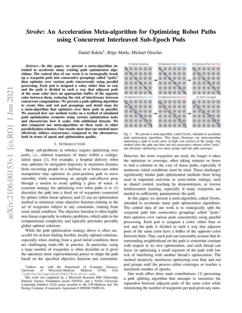 Strobe: An Acceleration Meta-algorithm for Optimizing Robot Paths using Concurrent Interleaved ...