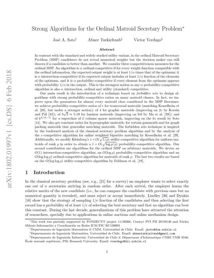 Strong Algorithms for the Ordinal Matroid Secretary Problem | DeepAI