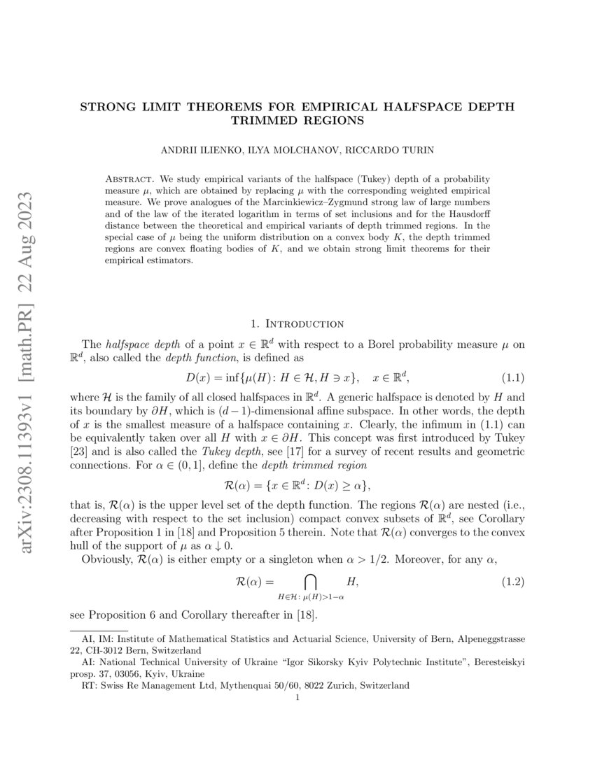 Strong limit theorems for empirical halfspace depth trimmed regions | DeepAI