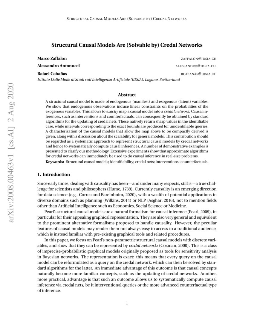 Structural Causal Models Are (Solvable by) Credal Networks | DeepAI