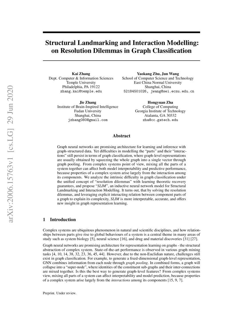 Structural Landmarking and Interaction Modelling: on Resolution ...