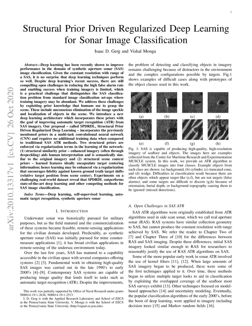 Structural Prior Driven Regularized Deep Learning for Sonar Image Classification | DeepAI
