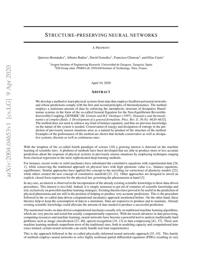 Structure-preserving neural networks | DeepAI