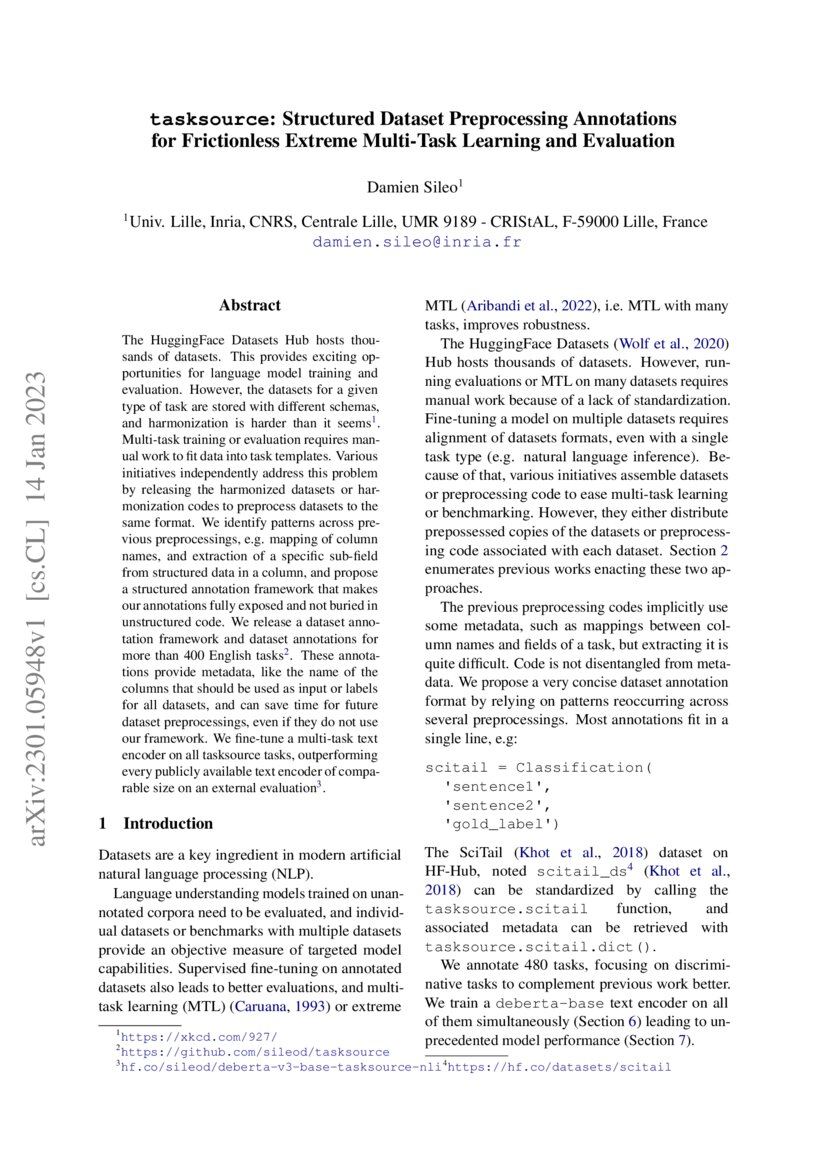 : Structured Dataset Preprocessing Annotations for Frictionless Extreme ...