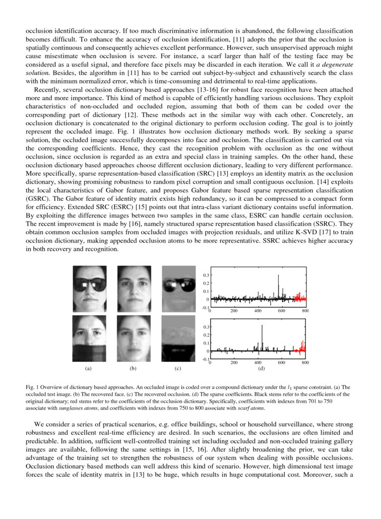 Structured Occlusion Coding For Robust Face Recognition Deepai