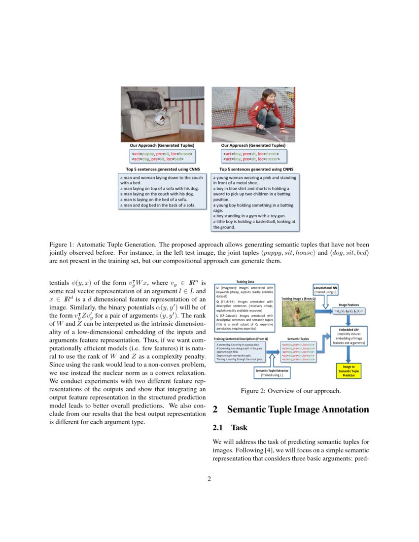Structured Prediction With Output Embeddings For Semantic Image Annotation Deepai