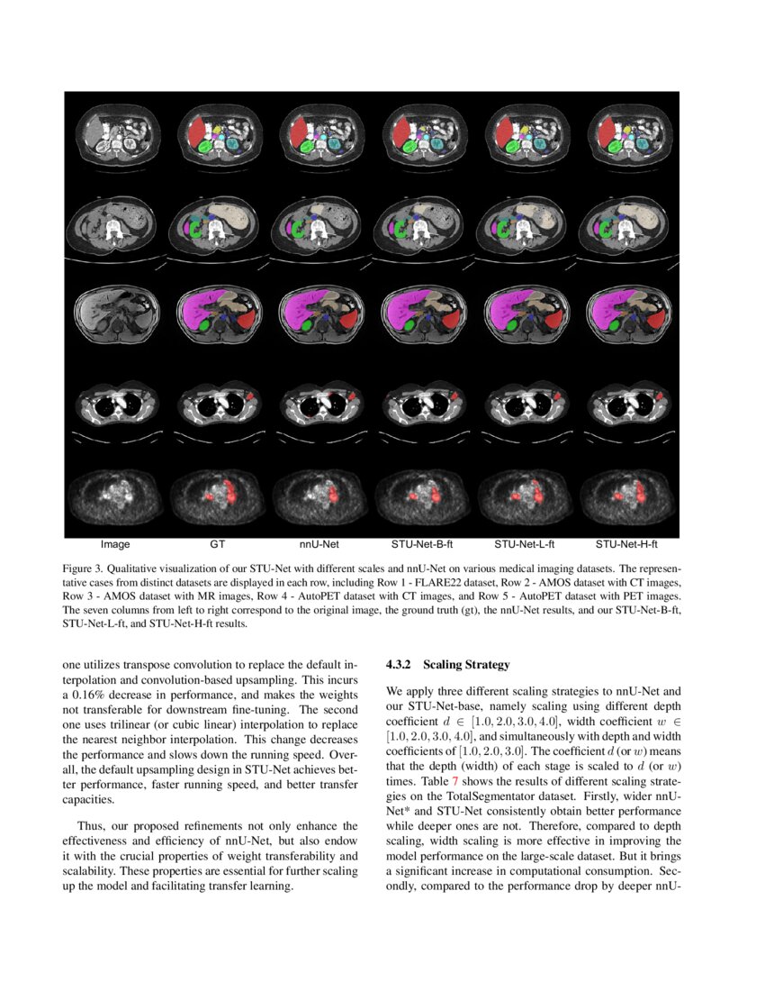 STU-Net: Scalable and Transferable Medical Image Segmentation Models Empowered by Large-Scale ...