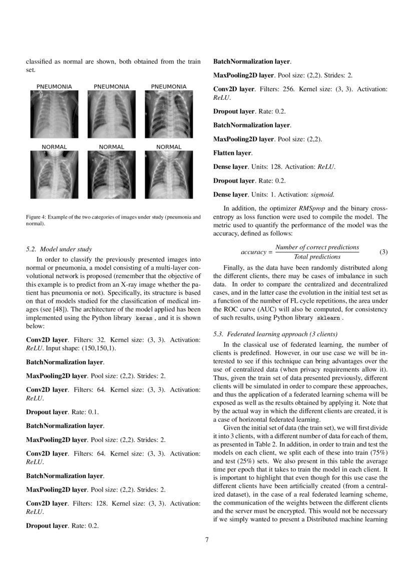 Study of the performance and scalability of federated learning for ...