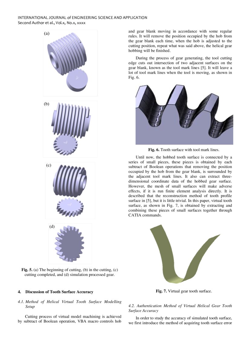 Study on Virtual Gear Hobbing Simulation and Gear Tooth Surface ...
