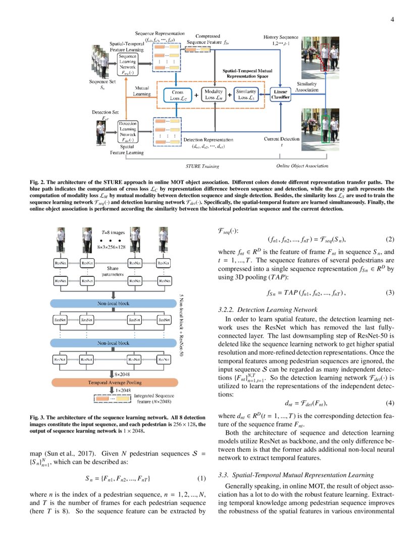 STURE: Spatial-Temporal Mutual Representation Learning for Robust Data Association in Online ...