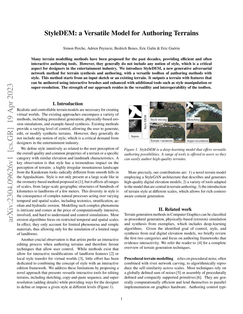 StyleDEM: a Versatile Model for Authoring Terrains | DeepAI