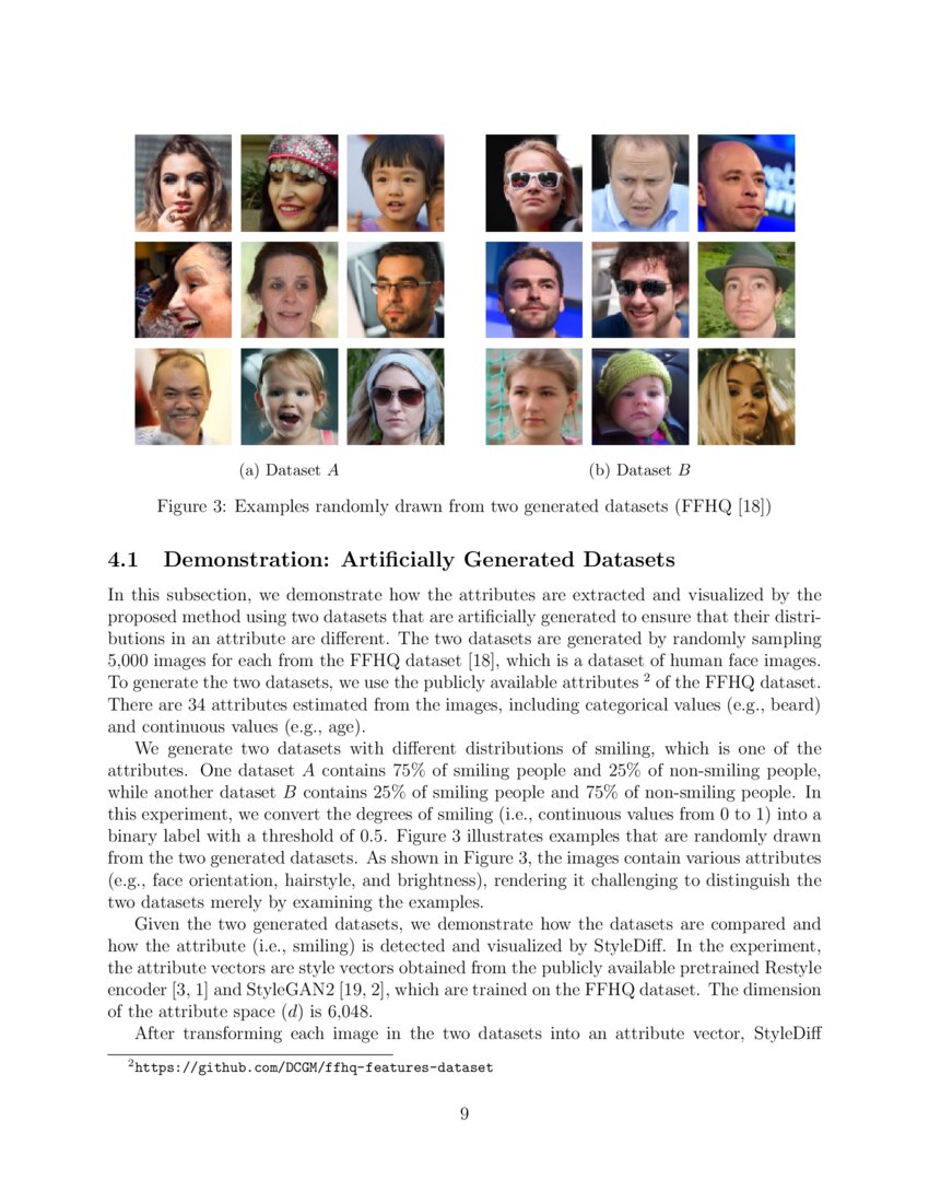 StyleDiff: Attribute Comparison Between Unlabeled Datasets in Latent Disentangled Space | DeepAI