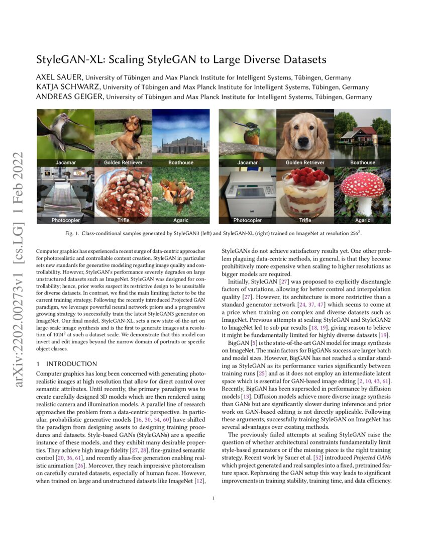 StyleGAN-XL: Scaling StyleGAN to Large Diverse Datasets | DeepAI