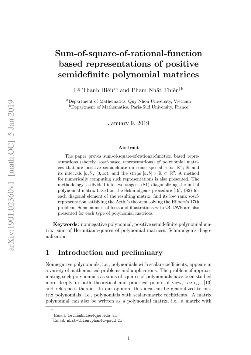 Sum Of Square Of Rational Function Based Representations Of Positive Semidefinite Polynomial