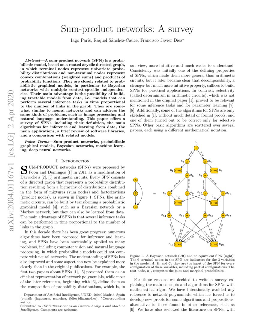 Sum Product Networks A Survey Deepai