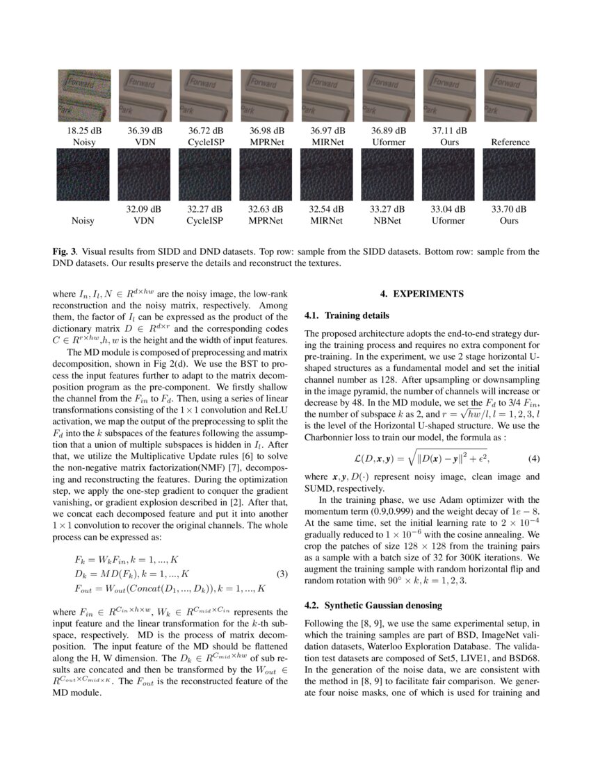 SUMD: Super U-shaped Matrix Decomposition Convolutional neural network for Image denoising | DeepAI