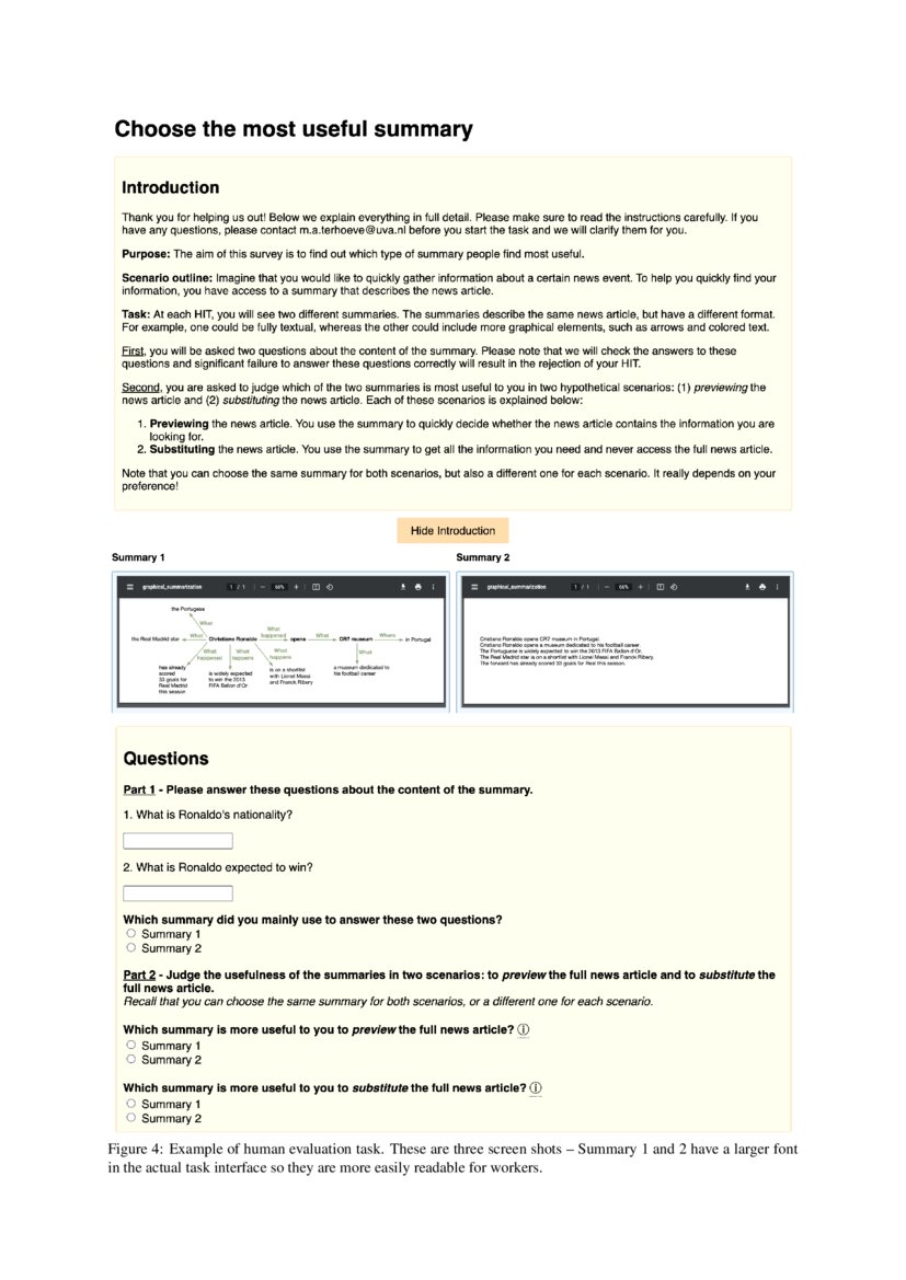 Summarization with Graphical Elements | DeepAI