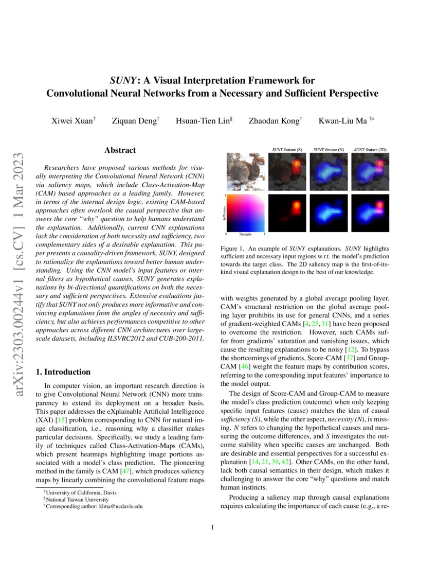 Suny A Visual Interpretation Framework For Convolutional Neural Networks From A Necessary And