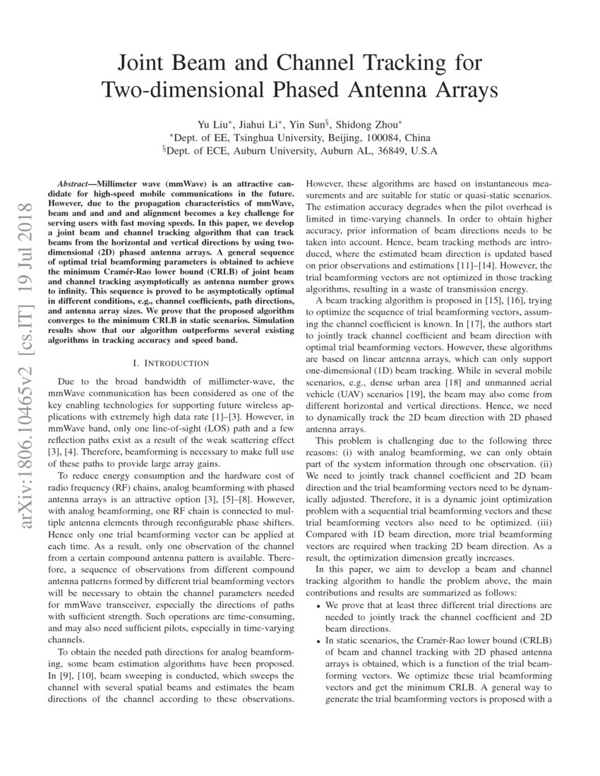 Super Fast Beam and Channel Tracking in 2D Phased Antenna Arrays | DeepAI