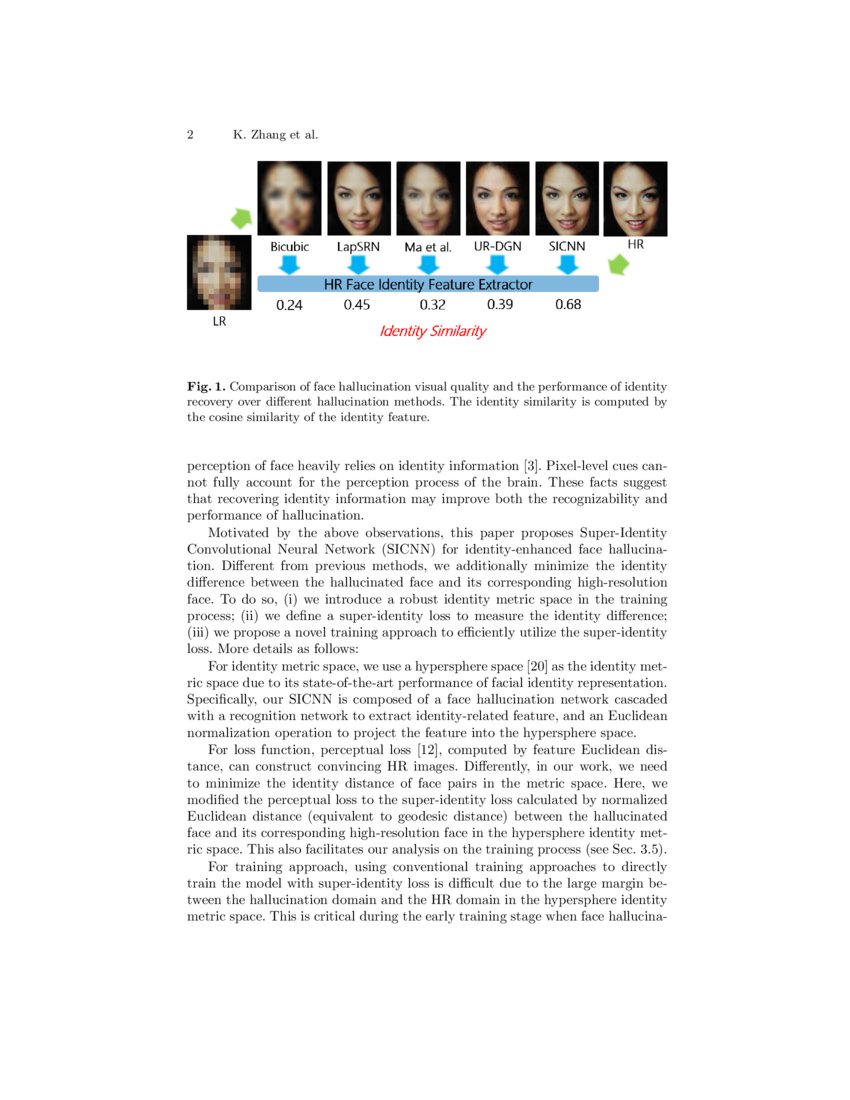 Super Identity Convolutional Neural Network For Face Hallucination Deepai