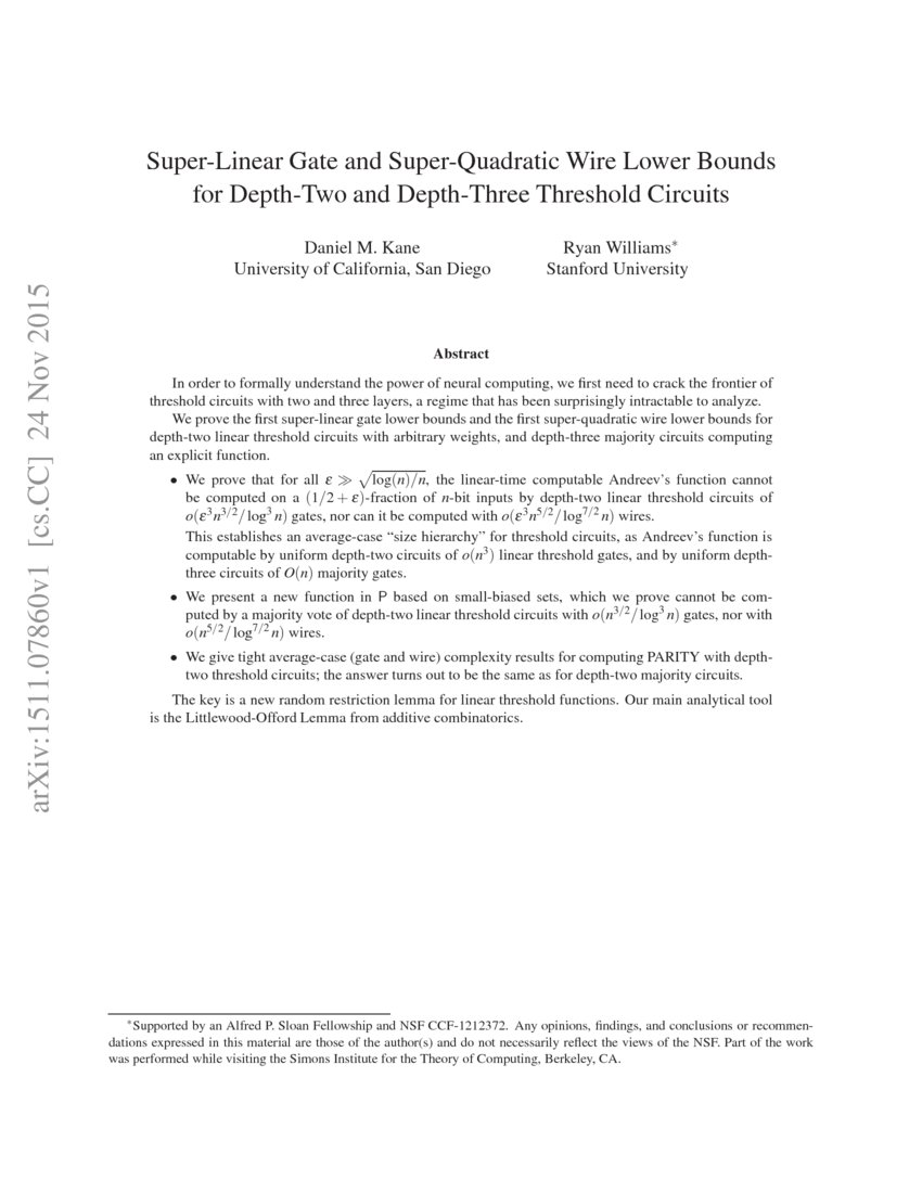 Super-Linear Gate and Super-Quadratic Wire Lower Bounds for Depth-Two ...