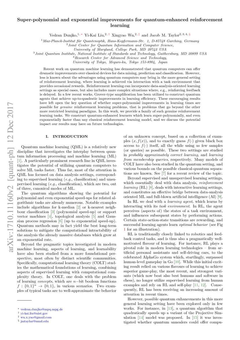Super-polynomial and exponential improvements for quantum-enhanced ...
