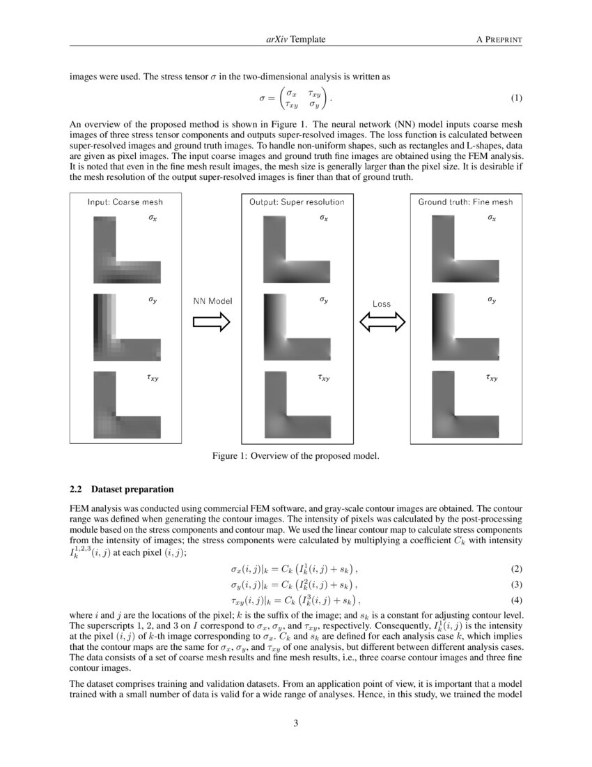 Super-resolving 2D stress tensor field conserving equilibrium ...