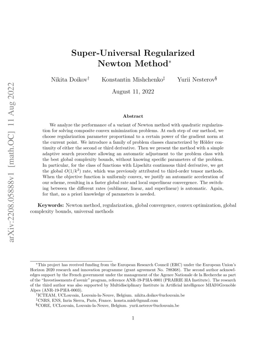 Super-Universal Regularized Newton Method | DeepAI