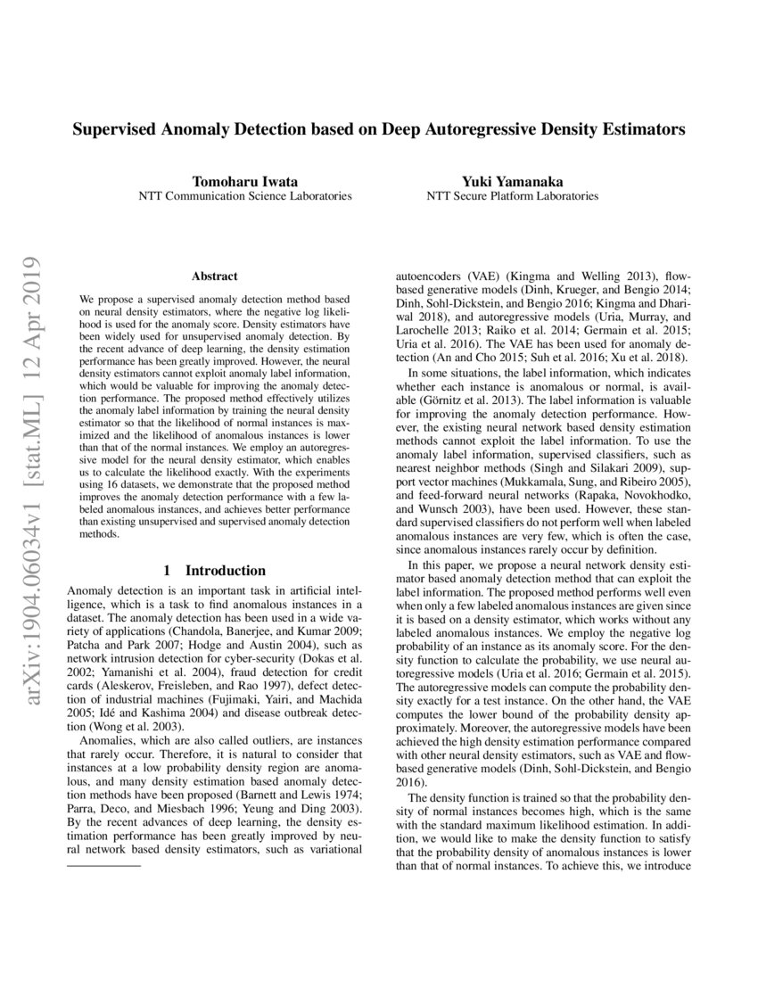 Supervised Anomaly Detection based on Deep Autoregressive Density ...