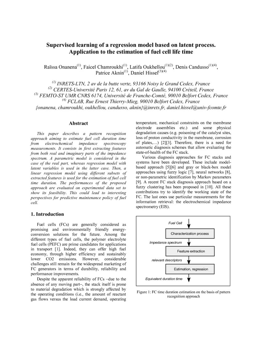 Supervised Learning Of A Regression Model Based On Latent Process Application To The Estimation