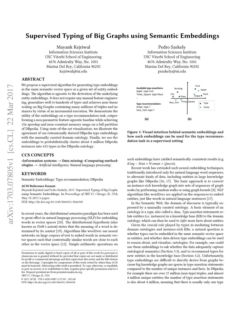 Supervised Typing Of Big Graphs Using Semantic Embeddings Deepai