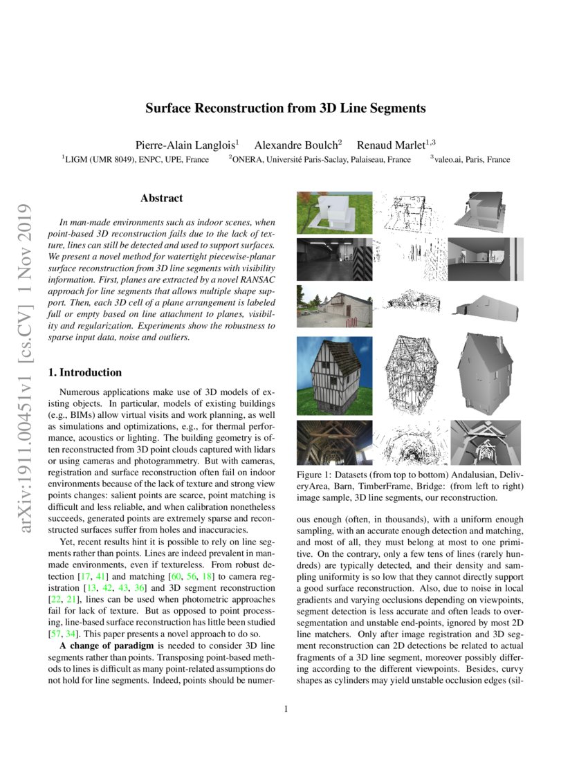 Surface Reconstruction from 3D Line Segments | DeepAI