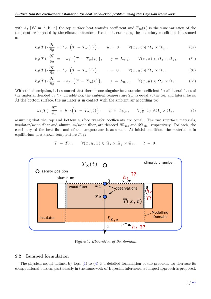 Surface transfer coefficients estimation for heat conduction problem using the Bayesian ...