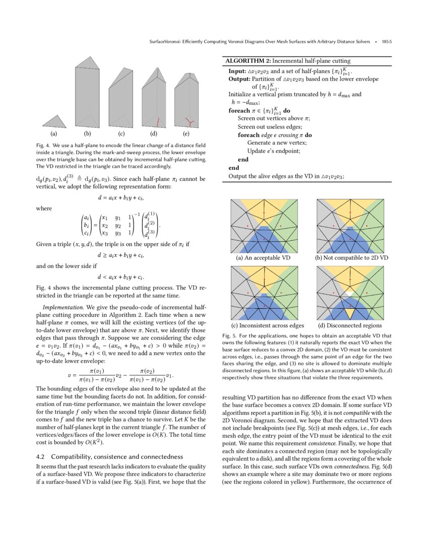 SurfaceVoronoi: Efficiently Computing Voronoi Diagrams over Mesh Surfaces with Arbitrary ...