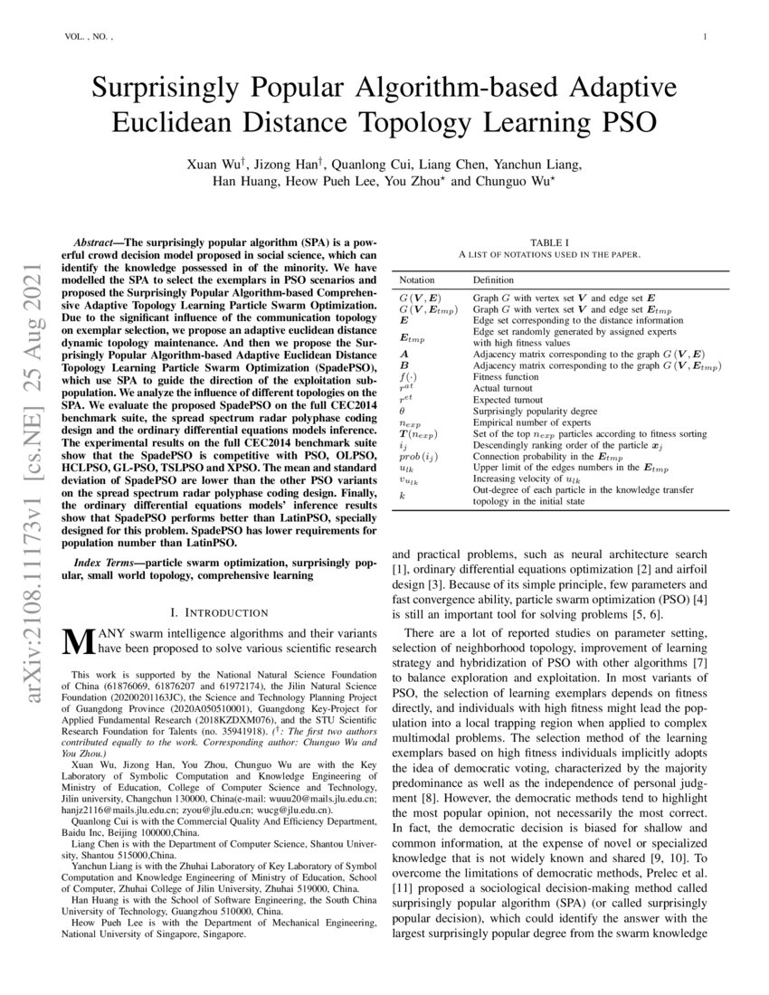Surprisingly Popular Algorithm Based Adaptive Euclidean Distance