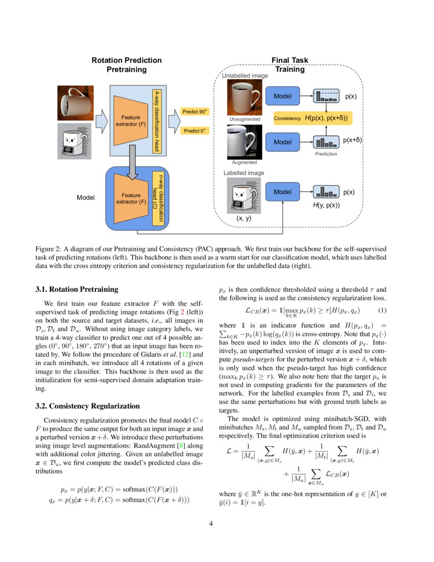 Surprisingly Simple Semi-Supervised Domain Adaptation with Pretraining and Consistency | DeepAI