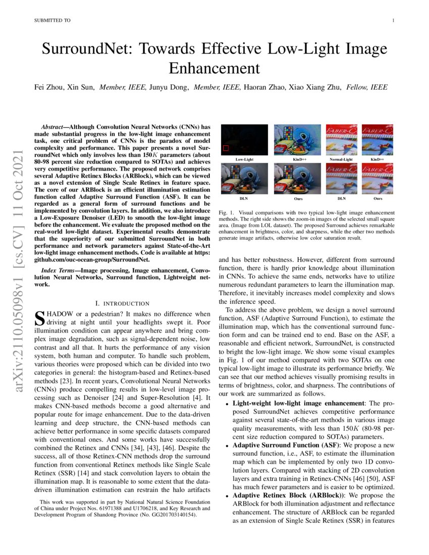 SurroundNet: Towards Effective Low-Light Image Enhancement | DeepAI