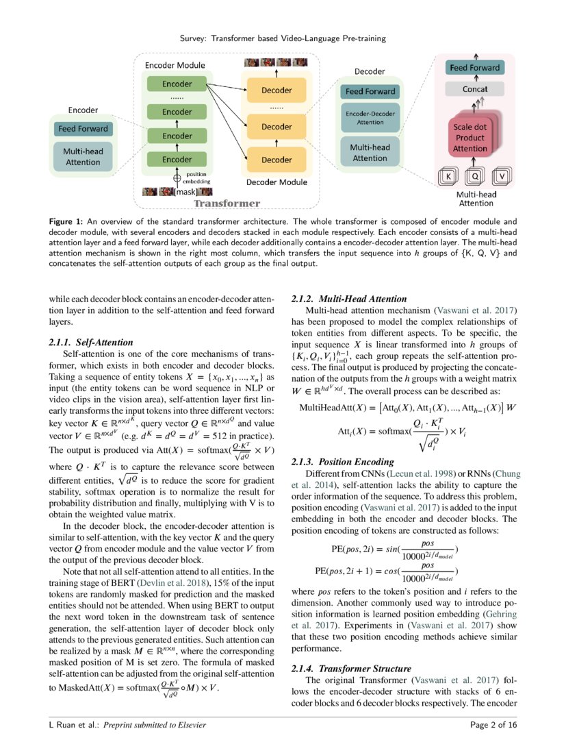 Survey: Transformer based Video-Language Pre-training | DeepAI