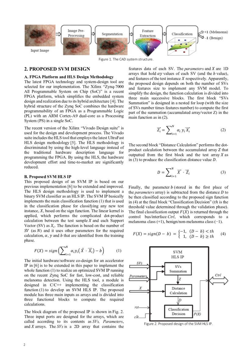 SVM Classifier on Chip for Melanoma Detection | DeepAI