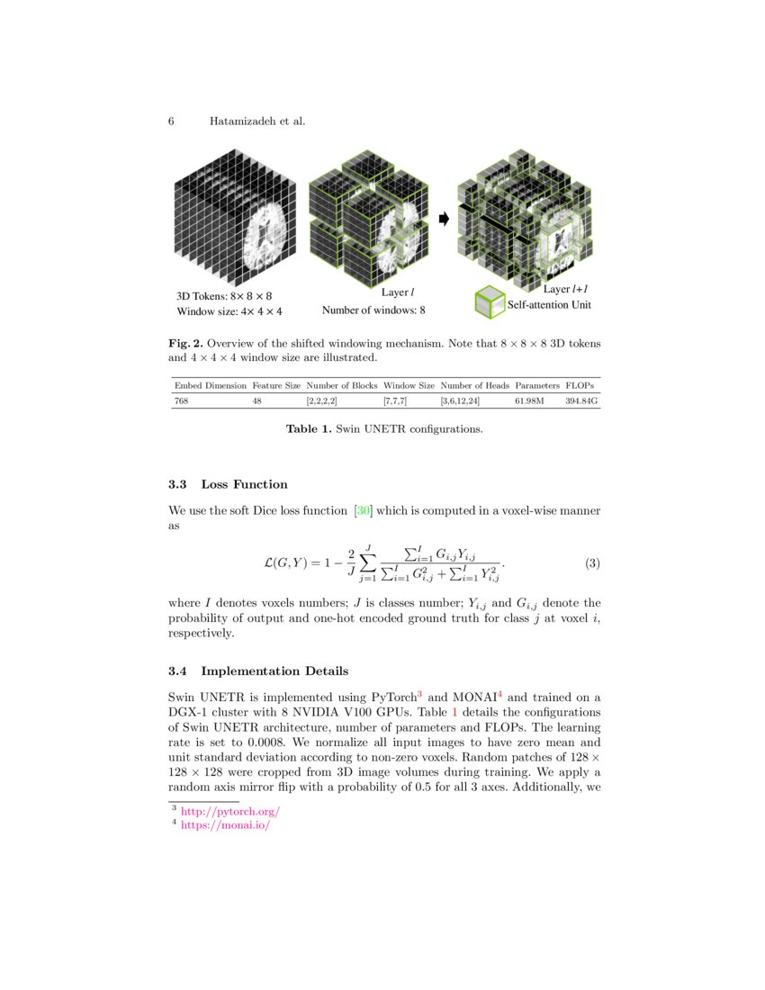 Swin Unetr Swin Transformers For Semantic Segmentation Of Brain Tumors