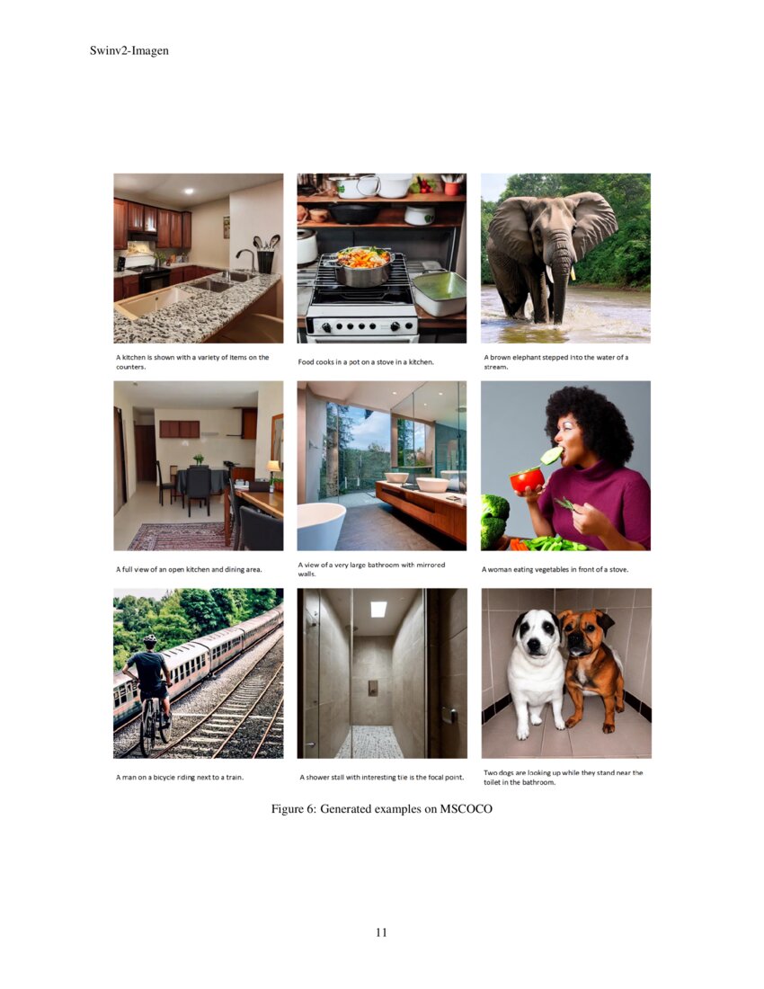 Swinv2-Imagen: Hierarchical Vision Transformer Diffusion Models for ...