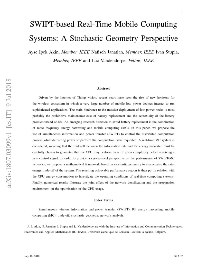SWIPT-based Real-Time Mobile Computing Systems: A Stochastic Geometry ...