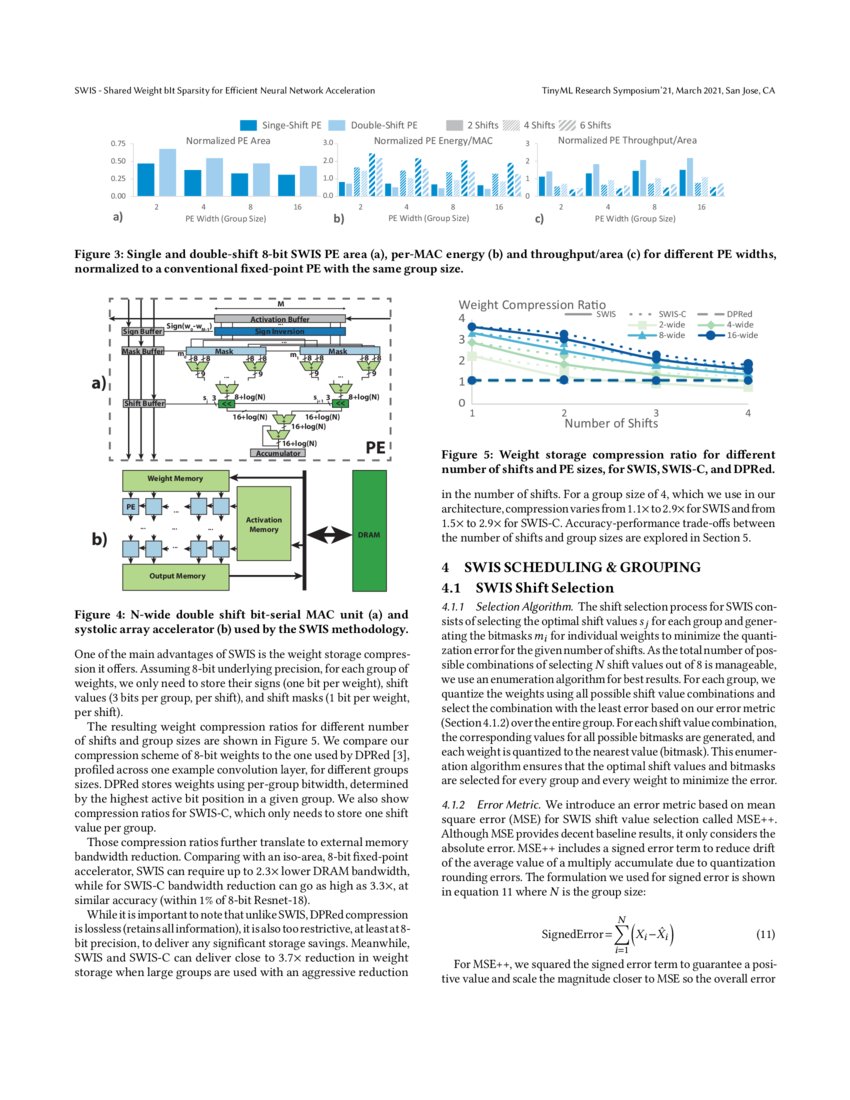 SWIS – Shared Weight bIt Sparsity for Efficient Neural Network Acceleration | DeepAI