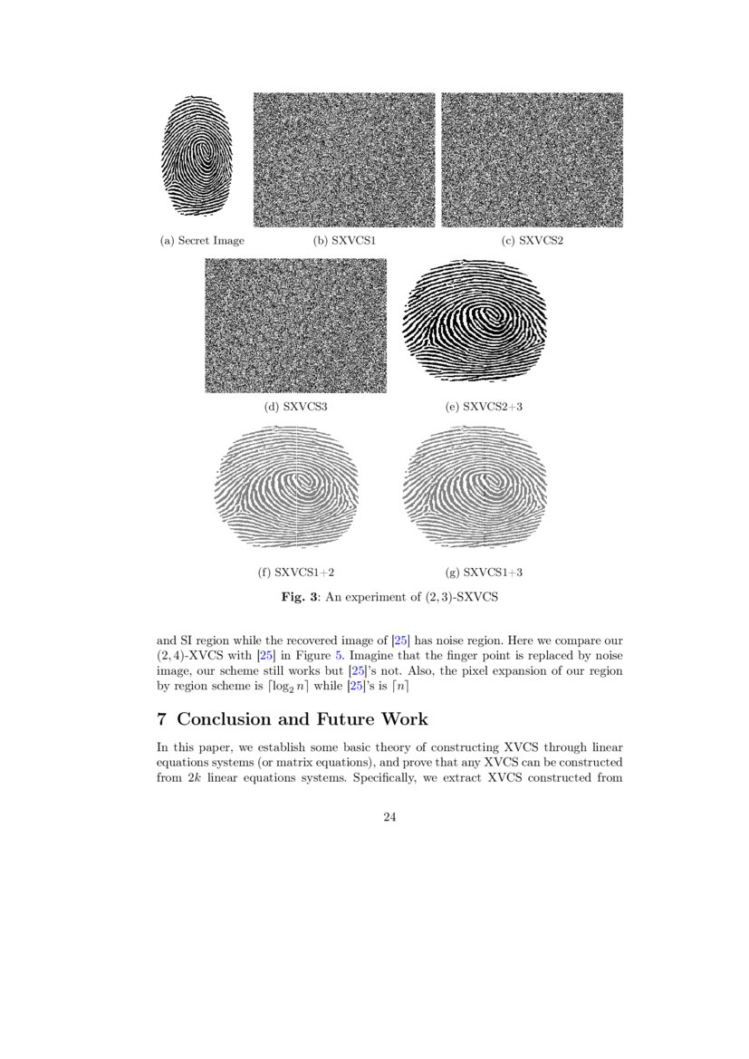 Sxvcs An Xor Based Visual Cryptography Scheme Without Noise Via Linear Algebra Deepai 1038