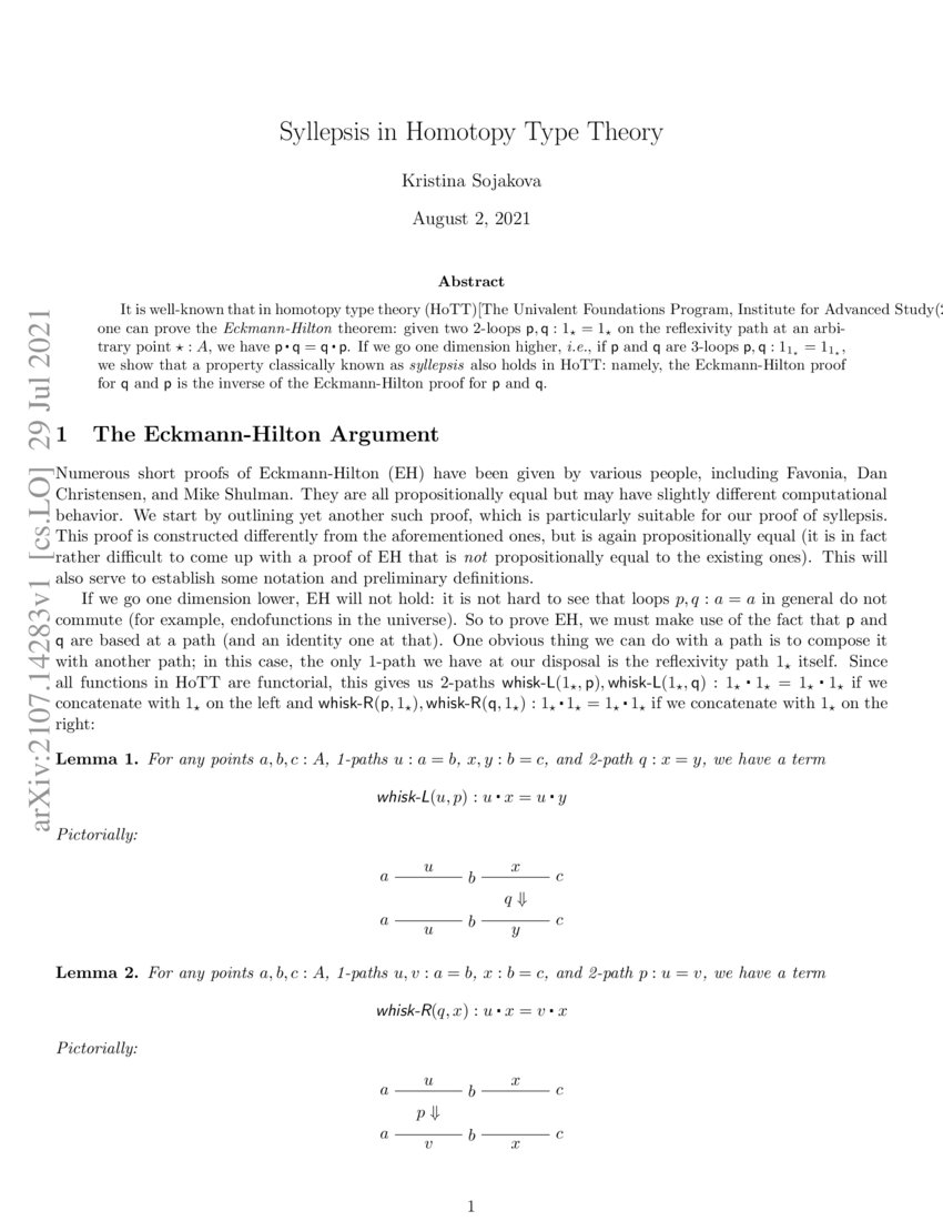 Syllepsis in Homotopy Type Theory | DeepAI