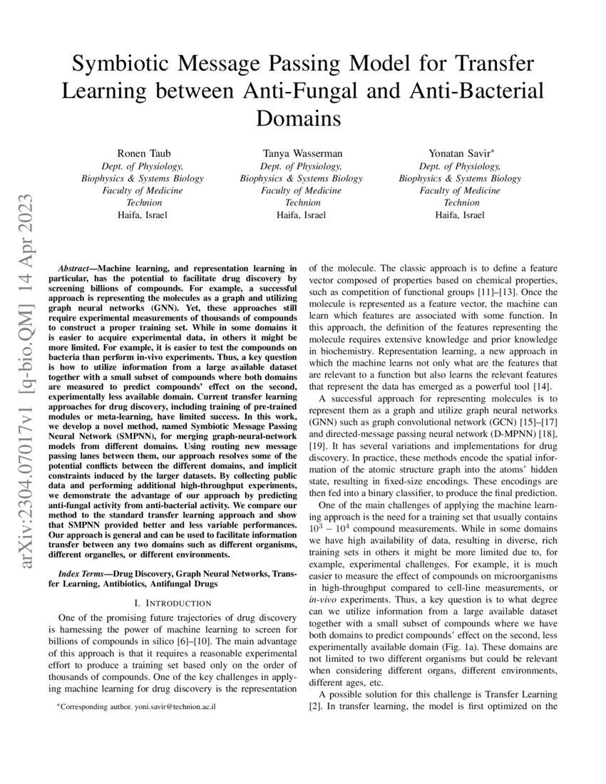 Symbiotic Message Passing Model For Transfer Learning Between Anti