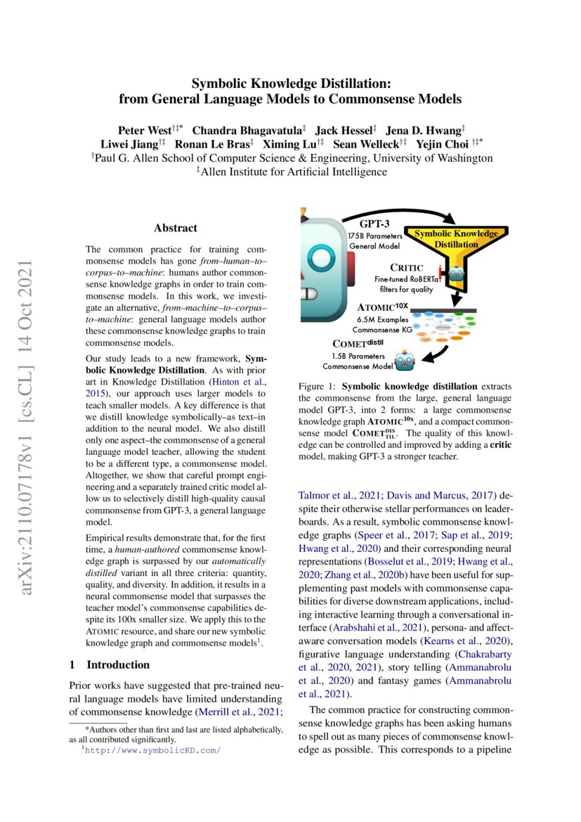 Symbolic Knowledge Distillation From General Language Models To